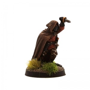 Male Assassin with Raised Dagger - Loweb Ackpane