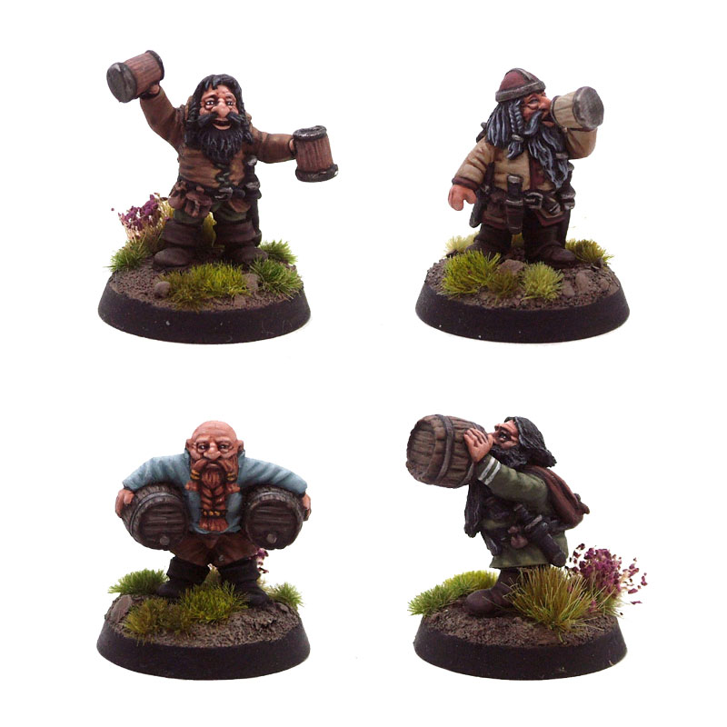 Dwarven Inn Folk - Pack 4 (4 Miniatures)