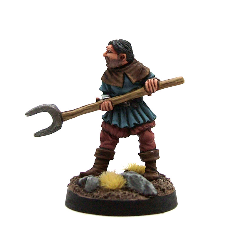 Male Farmer With Pitchfork - Barney Fuller